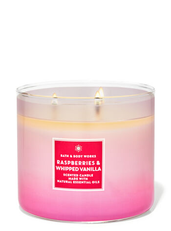 Buy Raspberries & Whipped Vanilla 3-Wick Candle Online | Bath & Body ...