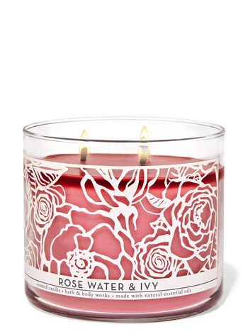 Buy Rose Water & Ivy 3-Wick Candle Online | Bath & Body Works Australia