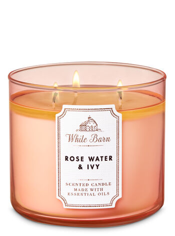 Buy Rose Water & Ivy 3-Wick Candle Online | Bath & Body Works Australia