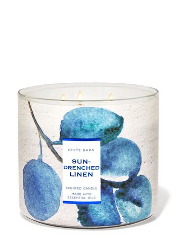 Shop Sun-Drenched Linen 3-Wick Candle | AU Bath & Body Works