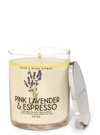 Pink Lavender & Espresso Signature Single Wick Candle