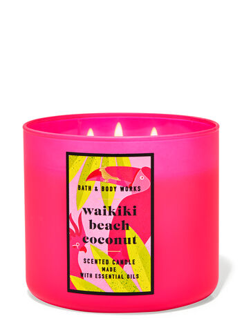 Buy Waikiki Beach Coconut 3-Wick Candle Online | Bath & Body Works ...